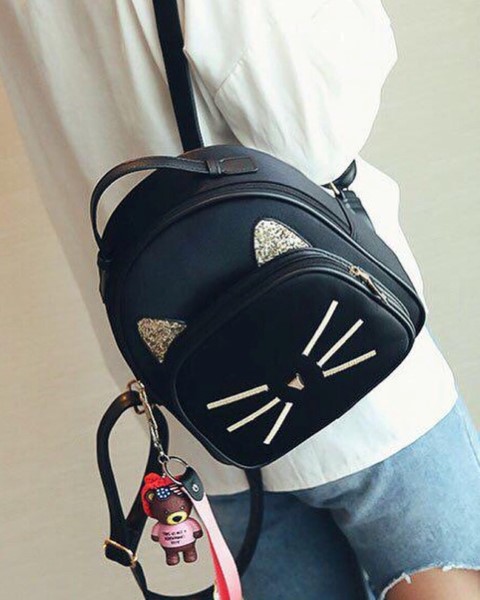 Buy online Meow Backpack With Keychain In Pakistan| Rs 2500 | Best ...