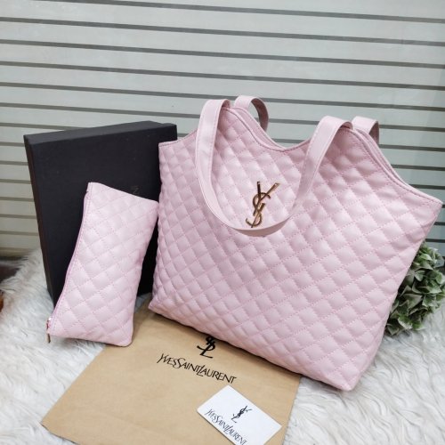 Buy online Ysl Jumbo Tote Bag With Pouch - Pink Maroon In Pakistan| Rs ...